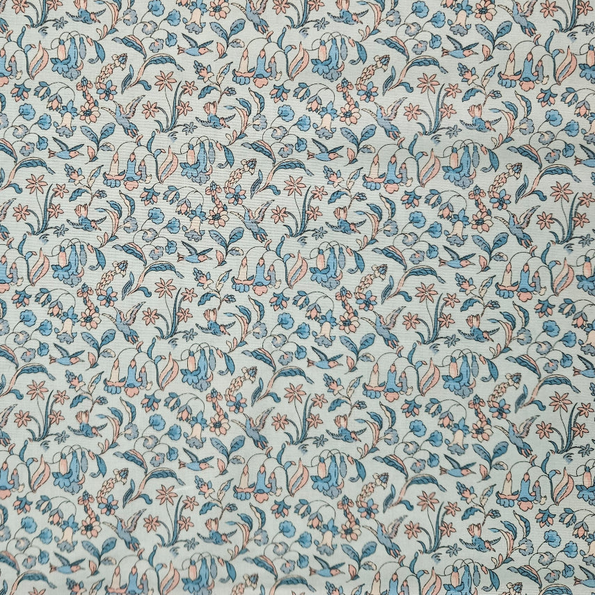 Liberty - Collectors Home - Flora and Fauna B Blue – East Coast Fabrics