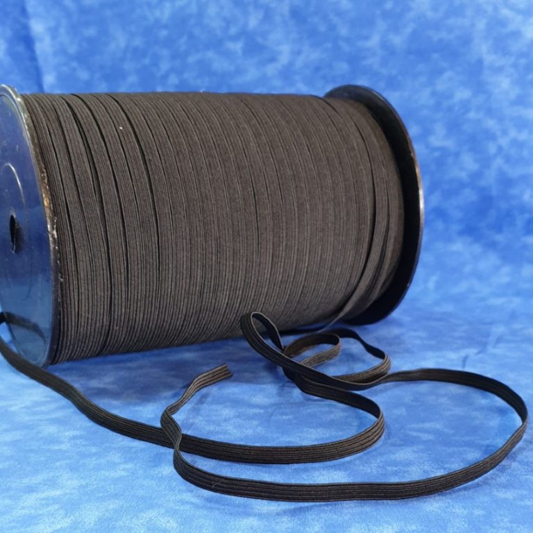 Elastic - Braided 6mm Black - East Coast Fabrics
