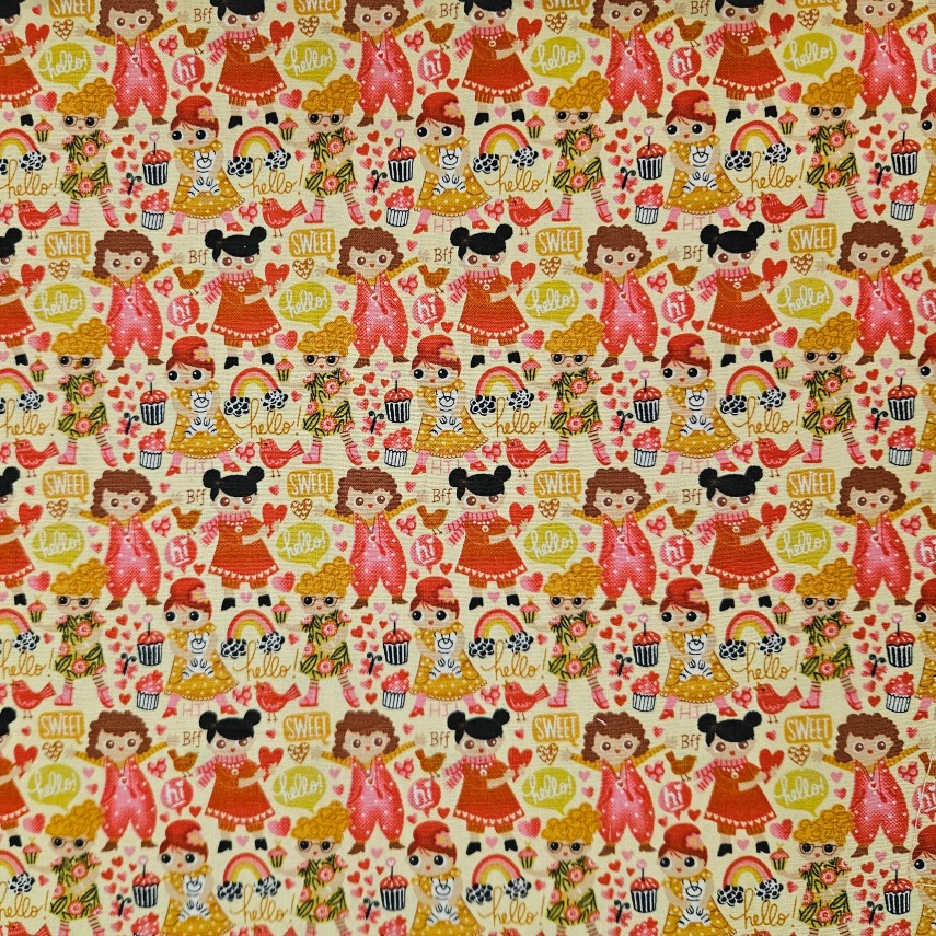 Little Sweeties - Hello Sweety Yellow - East Coast Fabrics