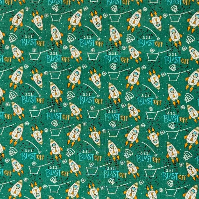 Space Invaders - Blast Off - East Coast Fabrics